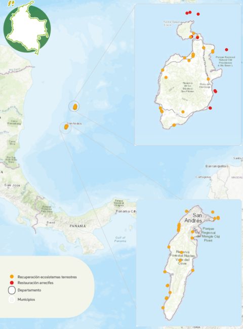 Recuperación de ecosistemas marinos y terrestres en San Andrés y ...